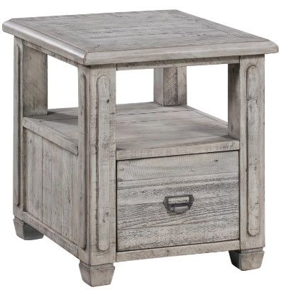 Crestview Collection Pembroke White Wash End Table | Bob Mills Furniture