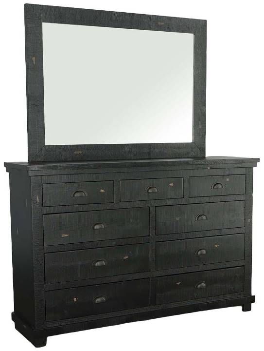 Progressive® Furniture Willow 2-Piece Distressed Black Dresser and ...