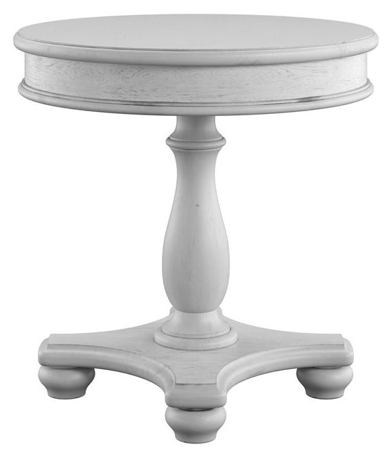 Emerald Home New Haven Oyster Shell Round End Table | Gil's Furniture ...
