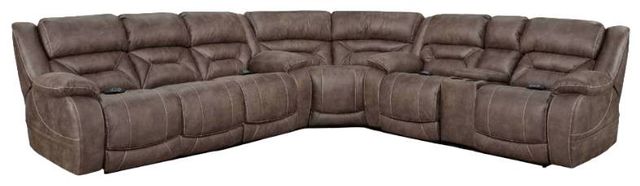 HomeStretch 168 3-Piece Brown Power Reclining Sectional | Fischer ...