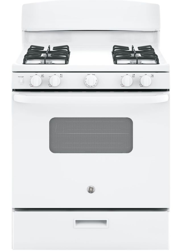 GE® 30" White Freestanding Gas Range with Broil Drawer | Gould's Home ...