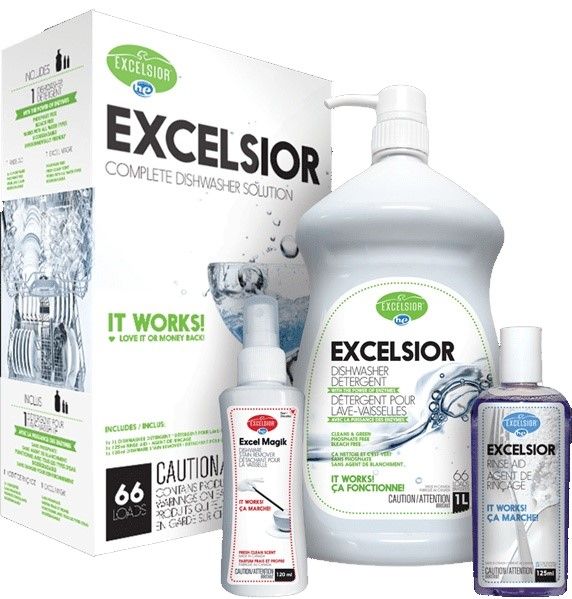 Ensemble d'essentiels Excelsior® pour lave-vaisselle HE (1L) | Meubles ...