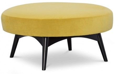CR Laine® Greer Pepper/Tasha Limoncello Round Ottoman | Marshall's Home ...