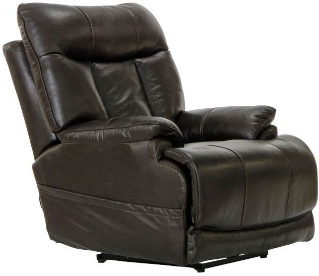 Catnapper® Naples Chocolate Power Headrest Recliner with Extended ...