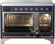 Ilve® Majestic III 48" Midnight Blue Pro Style Induction Range with ...