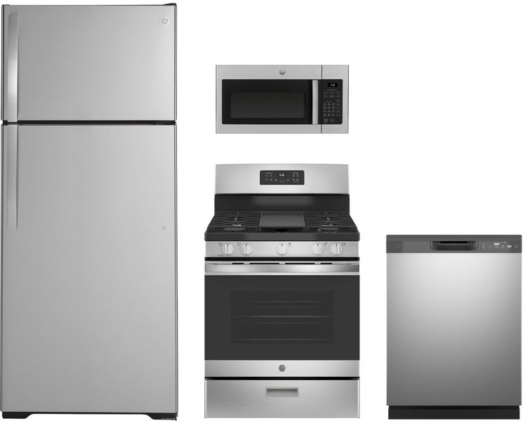 GE® 4 Piece Stainless Steel Kitchen Package | Bill Smith Appliance and ...