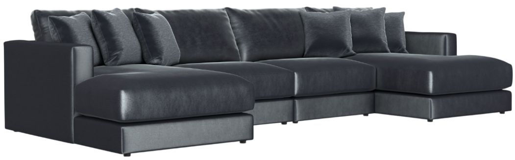 Jackson Furniture Remington 4-Piece Slate U-Shape Sectional | Jarons ...