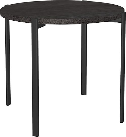 Amisco Maya Basalt End Table with Black Coral Metal Base | Worrall's ...