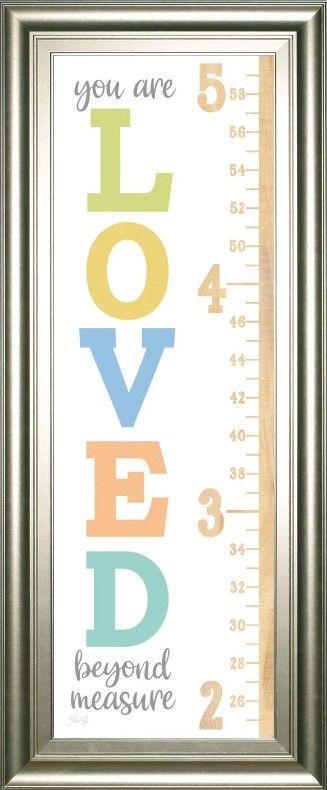 Classy Art Loved Beyond Measure Growth Chart by Marla Rae Wall Art ...