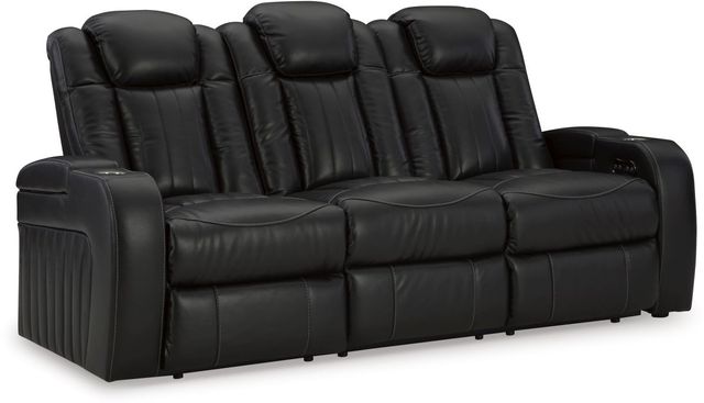 Signature Design by Ashley® Caveman Den Midnight Power Reclining Sofa ...