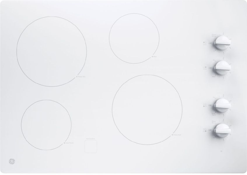 GE® 30" White Electric Cooktop | Percy's | Worcester, MA