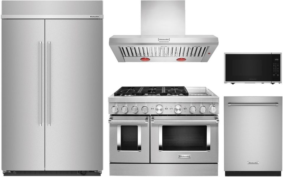 KitchenAid® 5 Piece Stainless Steel Kitchen Package | Appliance Direct ...