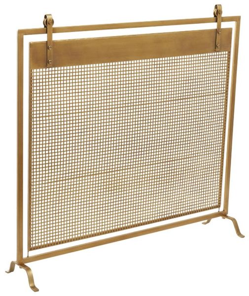 UMA Enterprise Gold Suspended Grid Style Nesting Single Panel Fireplace ...