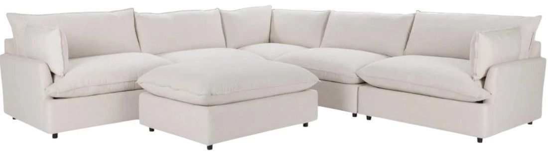Classic Home Caplan 6-Piece Flax Modular Dawn Sectional | Fischer ...