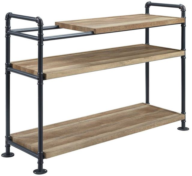 ACME Furniture Brantley Oak/Sandy Black 3-Tier Bookshelf | Lacks ...