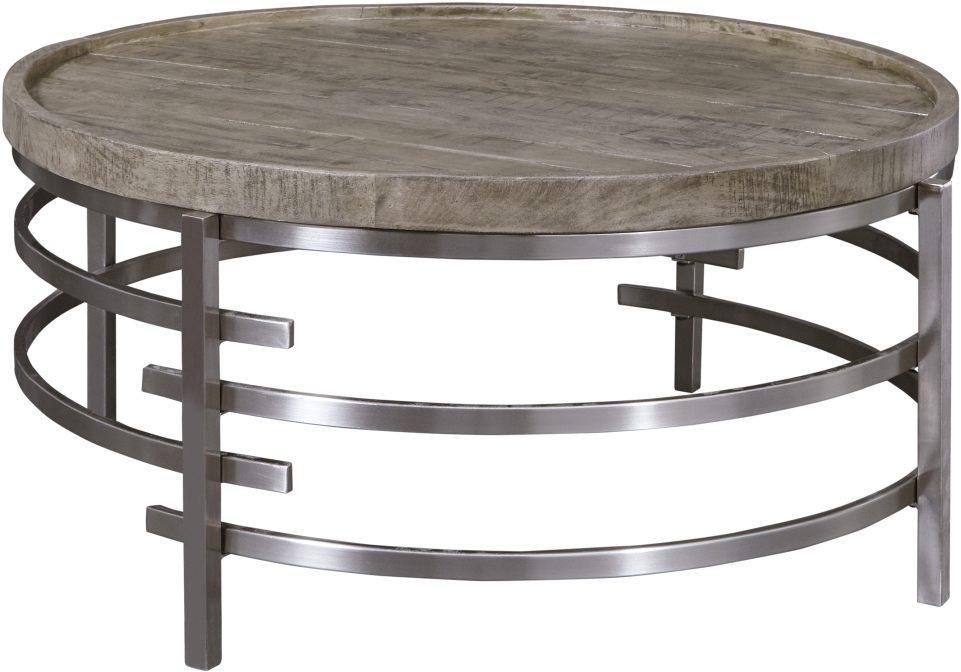 Signature Design by Ashley Zinelli Gray Round Coffee Table Parks Home Furnishings