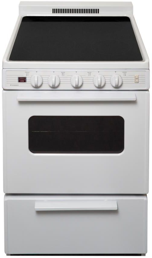 Premier 24" White Freestanding Electric Range | KAM Appliances ...