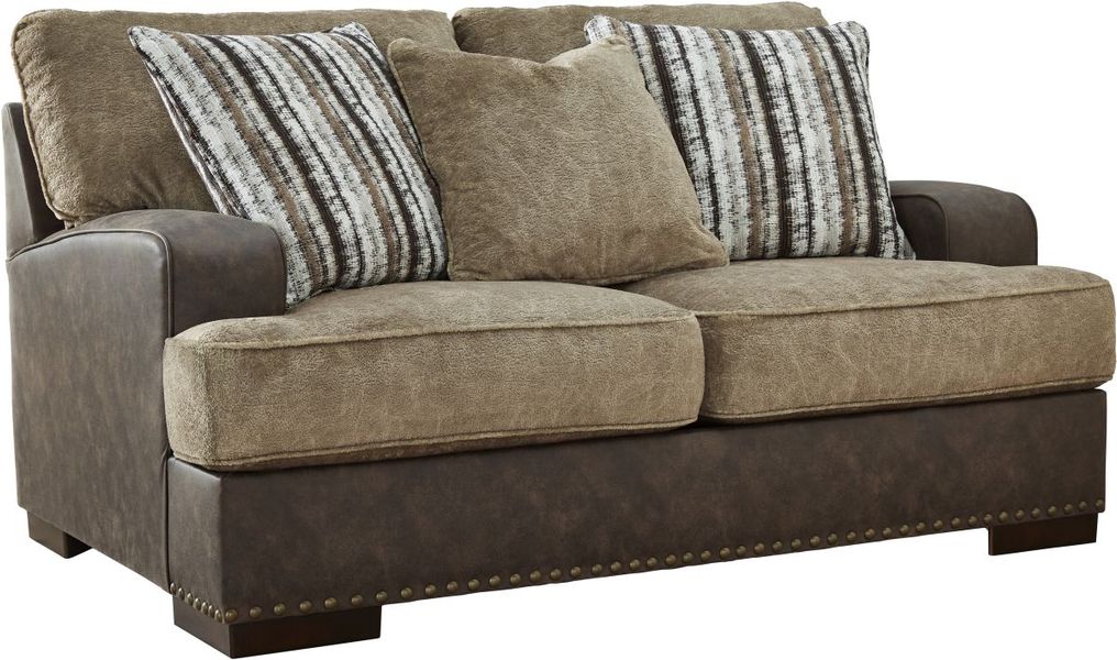 Signature Design by Ashley® Alesbury Chocolate Loveseat | Pruitt's Fine ...