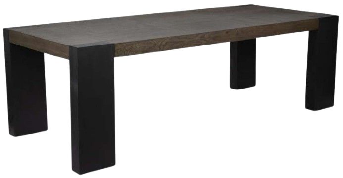 Classic Home Deaven Brown Dining Table with Black Base | iFurnish ...