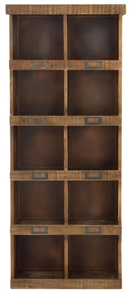 Deco Marche Brown 10 Cubby Wall Shelf | Fischer Furniture | Rapid City, SD