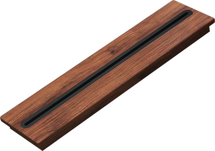 The Galley® American Black Walnut Countertop Recessed Knife Block ...