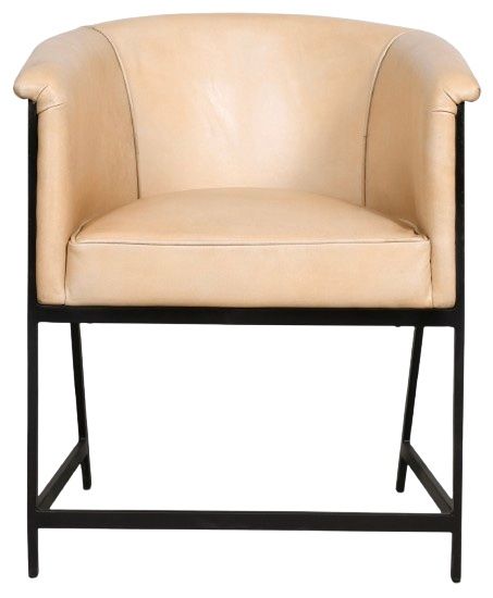Home Trends & Design Essex Polo Dusty Tan Arm Dining Chair | Fischer ...