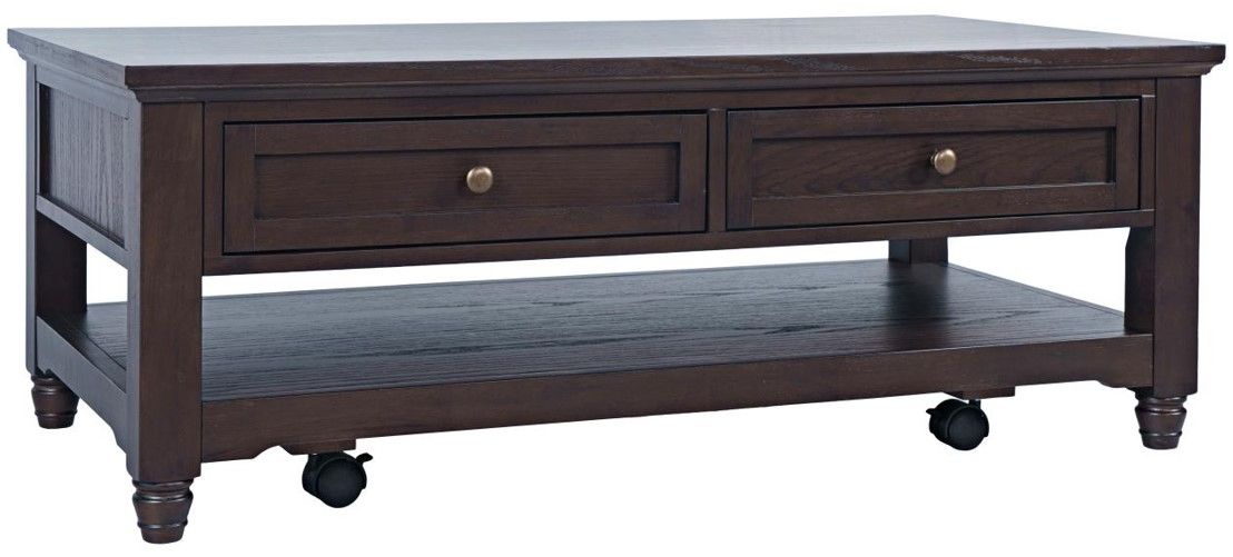 Jofran Inc. Brentwood Arbor Oak Castered Leg Cocktail Table | Besche ...