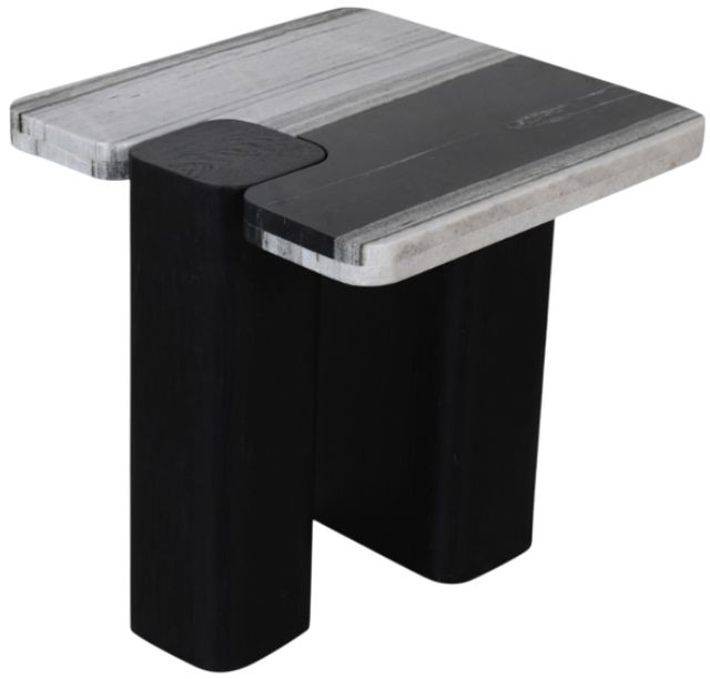 Meridian Furniture Ravenna Panda End Table with Black Base | Mid Tenn ...