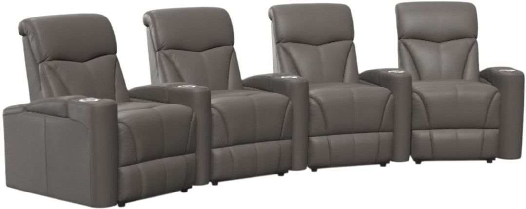 Palliser® Furniture Customizable Vivid 4-Piece Power Reclining Curved ...