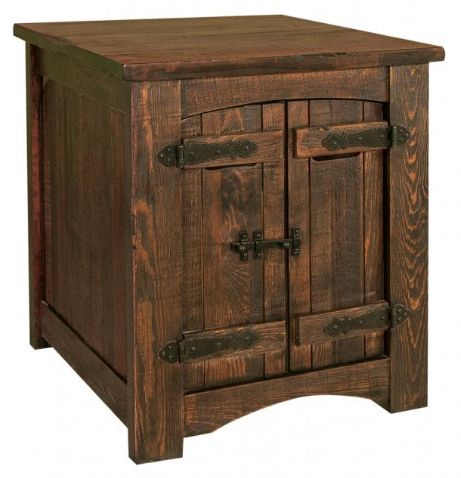 International Furniture Direct Mezcal Brown End Table | Chatterson’s ...