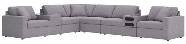 Signature Design by Ashley® Modmax 8-Piece Granite Sectional with Audio ...