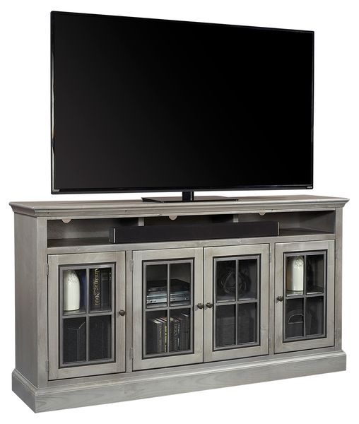 aspenhome® Churchill Smokey Grey 73" Highboy Console with 4 Doors ...