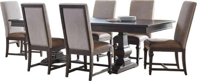 Liberty Paradise Valley Optional 7-Piece Saddle Brown Trestle Table Set ...