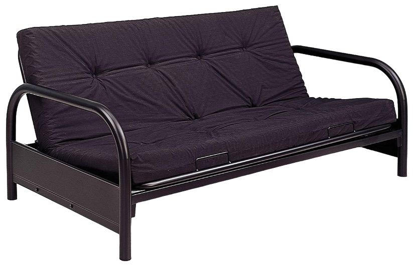 Black metal futon frame and mattress store