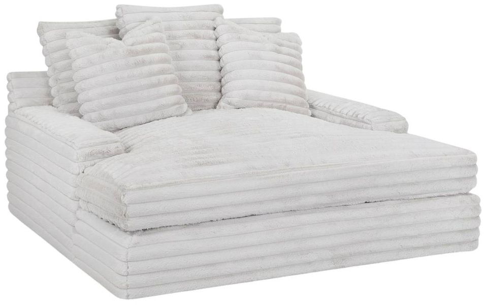 Franklin™ Grand Cloud Dove Home Theatre Chaise Lounge with Dual USB ...