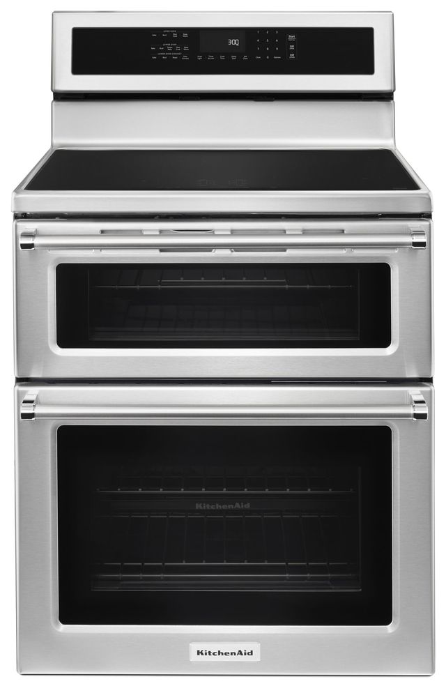 KitchenAid® 30" Stainless Steel Free Standing Electric Double Oven ...
