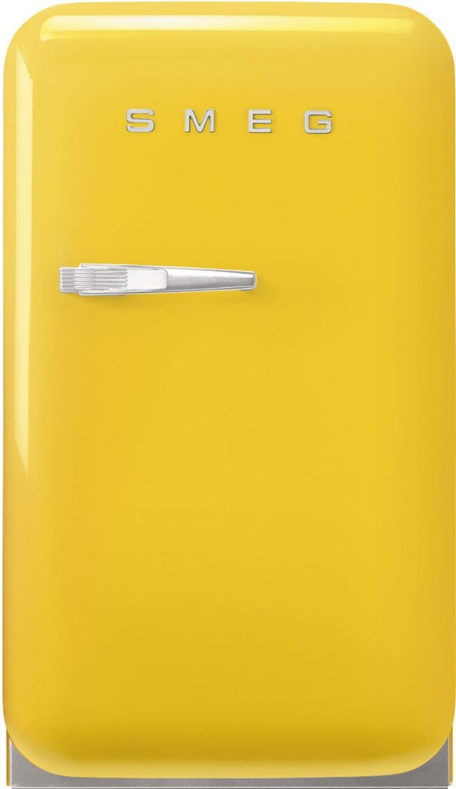 Smeg Retro Style 1.3 Cu. Ft. Yellow Compact Refrigerator