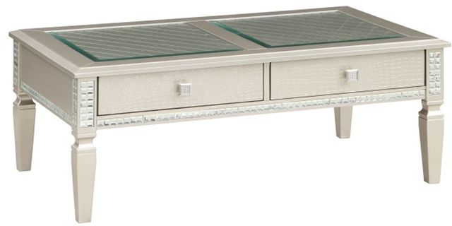 Homelegance® Juliette Champagne Cocktail Table | Furniture Time