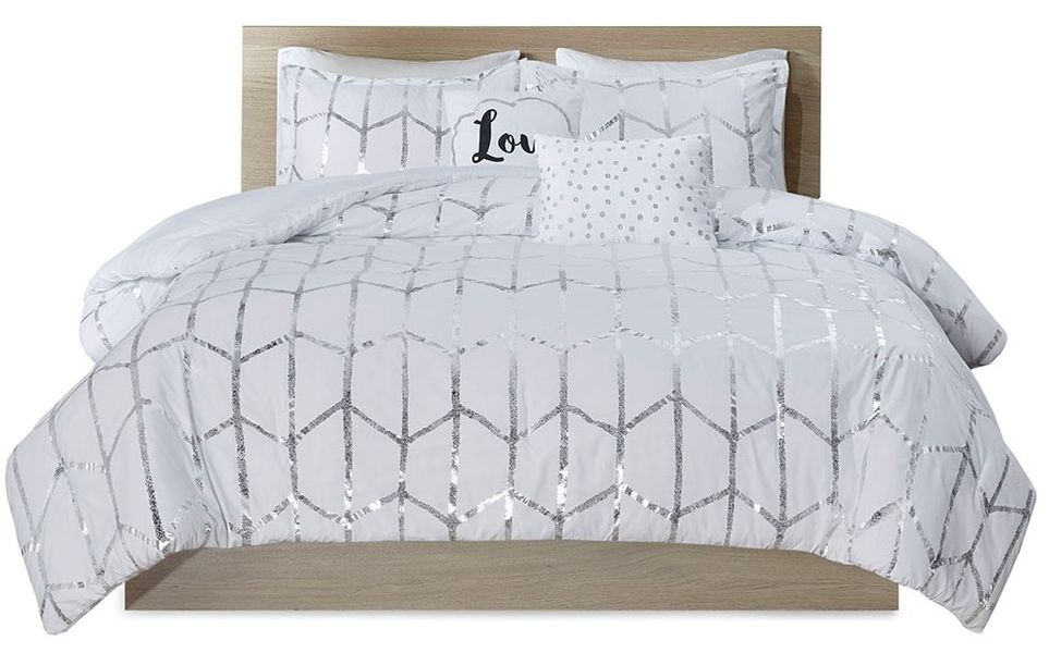 Olliix by Intelligent Design Raina Silver and White King/California ...