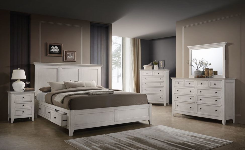 Intercon San Mateo 3-Piece Rustic White King Storage Bedroom Set ...