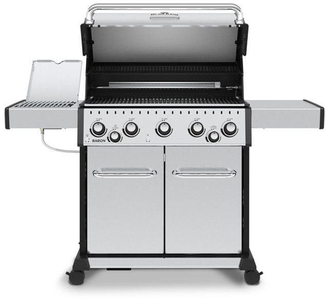 Broil King® Baron™ S 590PRO Infrared 63" Stainless Steel Freestanding ...