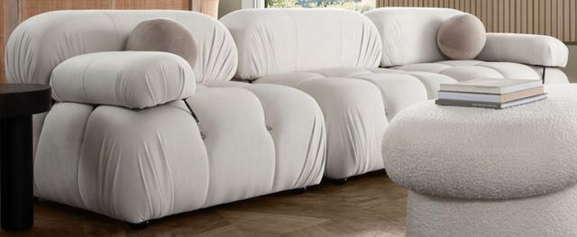 Diamond Sofa® Paloma 3-Piece Cream Modular Sectional Sofa | Furniture ...