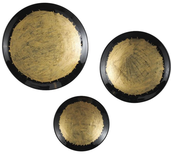 Deco Marche 3-Piece Gold 3D Circular Disk Wall Decor Set | Fischer ...