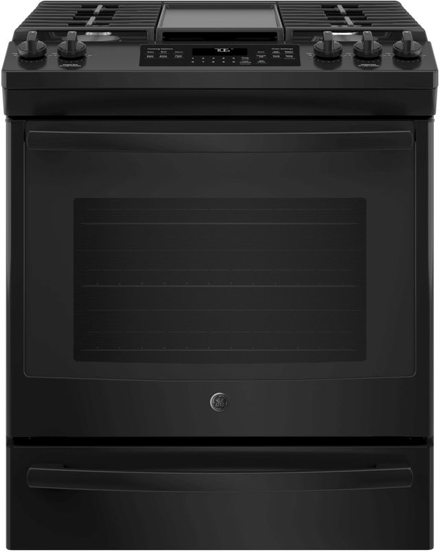 GE® 30" Slide In Convection Gas Range-Black | Direct Appliance of ...