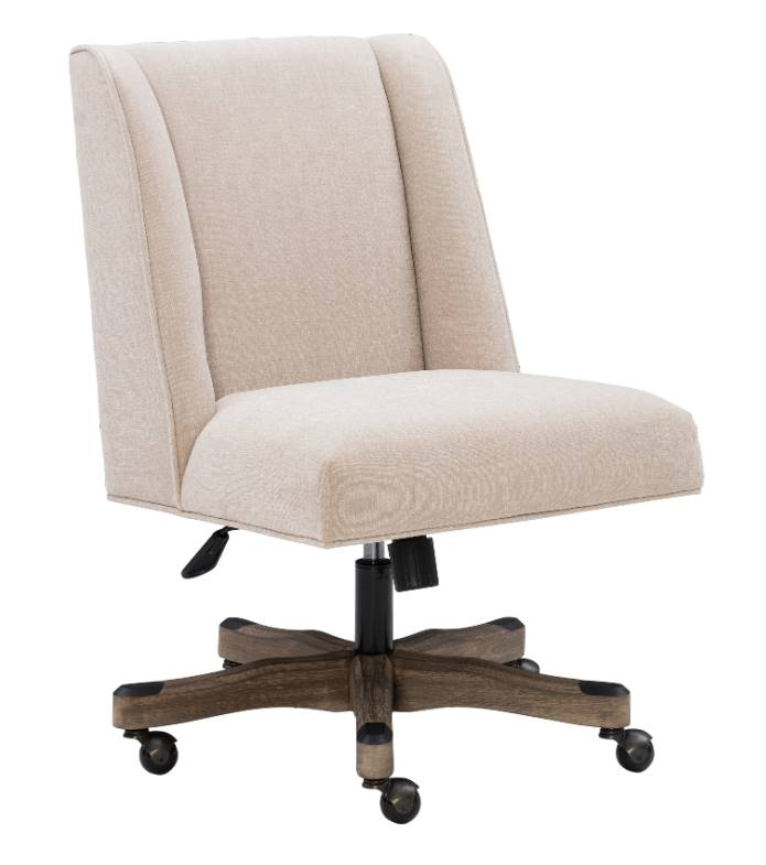 White linen desk chair store