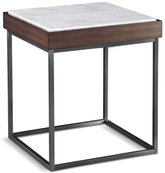 Modus Furniture Ennis Brown/Gunmetal/White End Table | Fischer ...