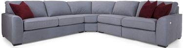 Decor-Rest® Furniture LTD 2786 3 Piece Gray Power Reclining Sectional ...