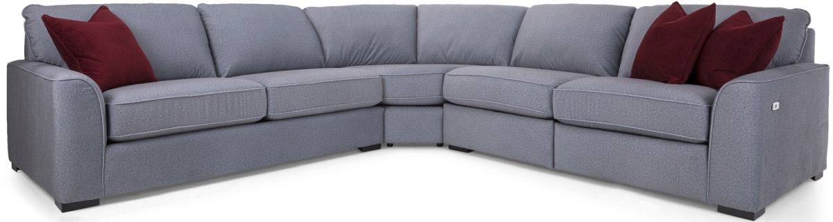 Decor-Rest® Furniture LTD 2786 3 Piece Gray Power Reclining Sectional ...