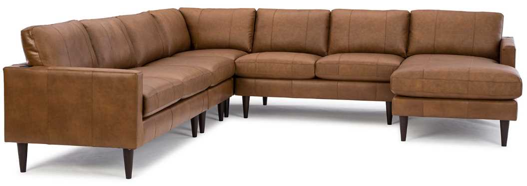 Right arm facing leather sectional store