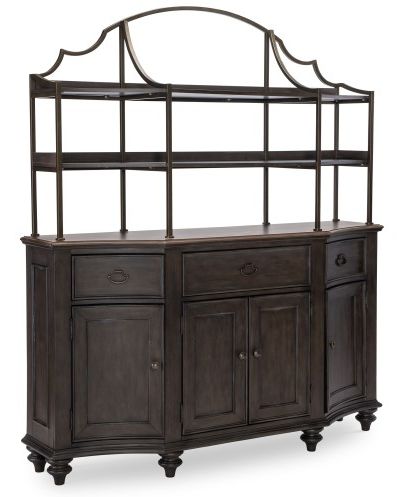 Legacy Classic Kingston Dark Sable Server and Hutch | Van's Home Center